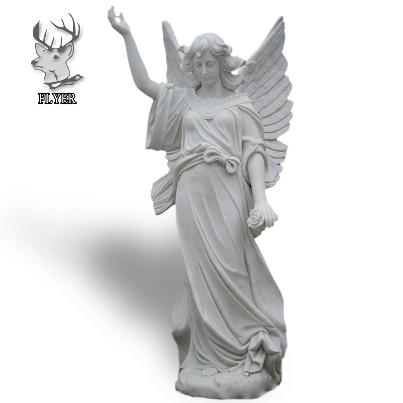 Church Decoration Sculpture - Large Resin White Angel Statues for Sale