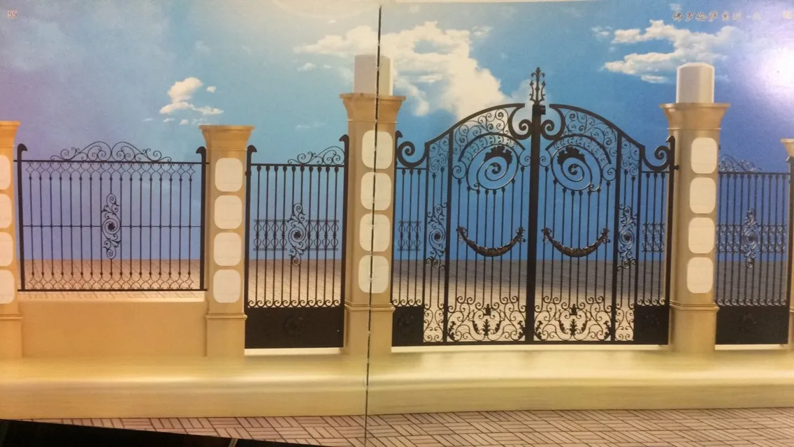 Design Of School Gate,Decorative Wrought Iron Gate,Curved Sliding Gate ...