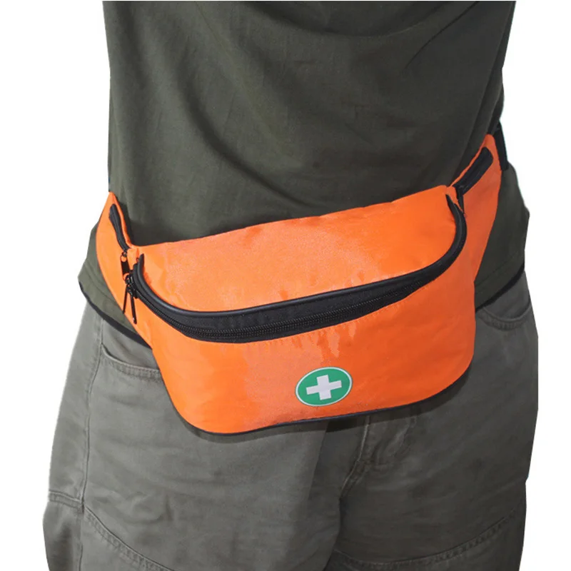 Portable Family Orange Fanny Pack Medical Waist Bag First Aid Kit Waist ...