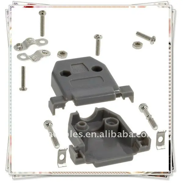 Black Db9 9pin Pvc Plastic Case Cover Adapter Connector Shell - Buy Db9 ...