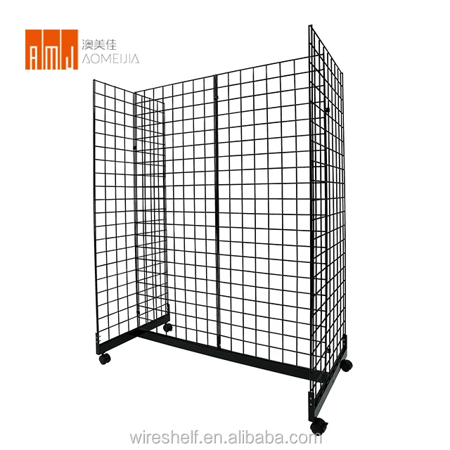 Powder Coated Or Zinc Finishing Wire Mesh Display Racks And Stands ...