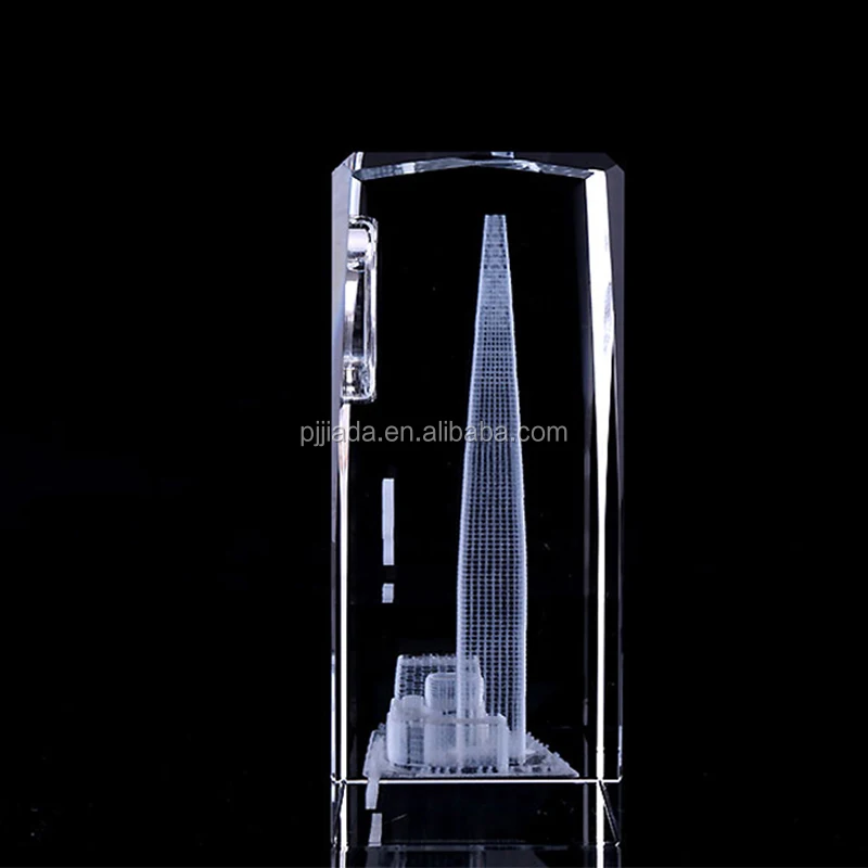 Crystal Glass Blank Cube Paperweight With Clock Custom 3d Laser Engrave ...