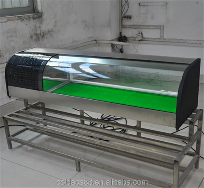 1200mm Sushi Cooler Display Counter Top Sashimi Display Cabinet - Buy ...