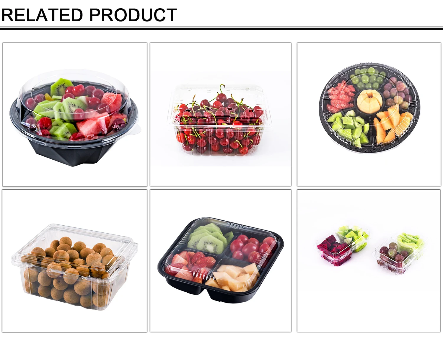 Disposable Clear Plastic Fruit Packaging Box Fruit Package Containers ...