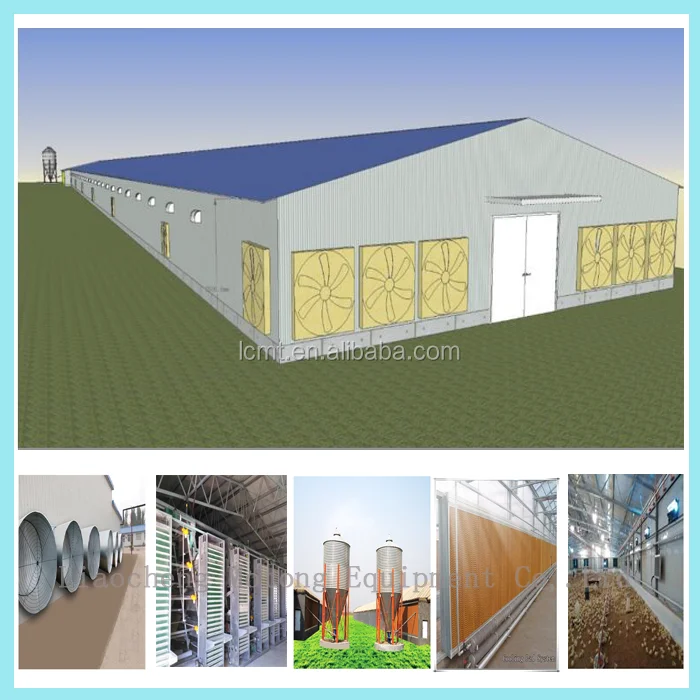 Prefab Steel Structure Industrial Chicken House for Poultry Farm Equipment