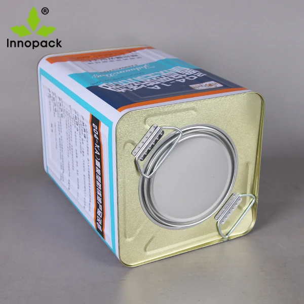 Large Capacity Square Metal Tin Cans 25l With Steel Handle And Big ...