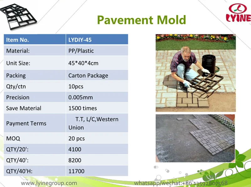 Diy Garden Precasting Concrete Pavement Mold For Making Pathways And ...