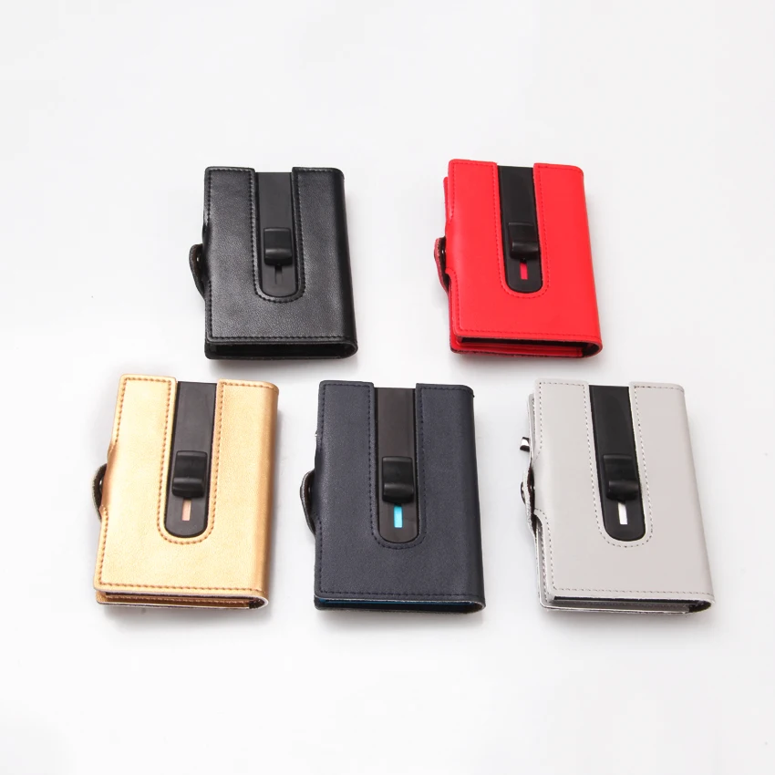 2019 Trendy Colorful Pop Up Aluminium Credit Card Holder Wallet Push ...