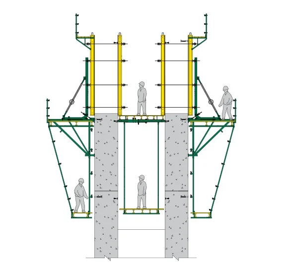 Steel Elevator Shaft Climbing Formwork Shuttering Platform