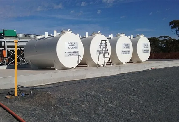 Ocean Paint 12000 Gallon Portable Fuel Diesel Tank with Nameplate