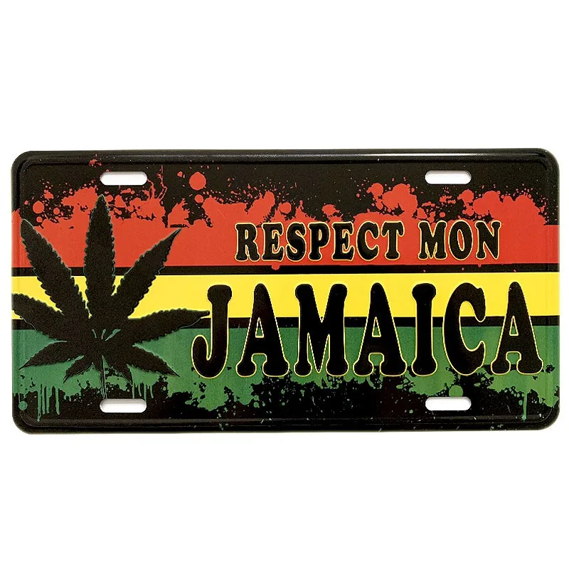 Factory Custom Aluminum License Plate Embossed Car Number Plate Jamaica ...