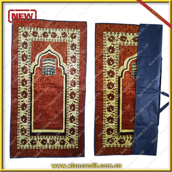 Portable Muslim Prayer Mat With Bag And Zipper Closed - Buy Islamic ...