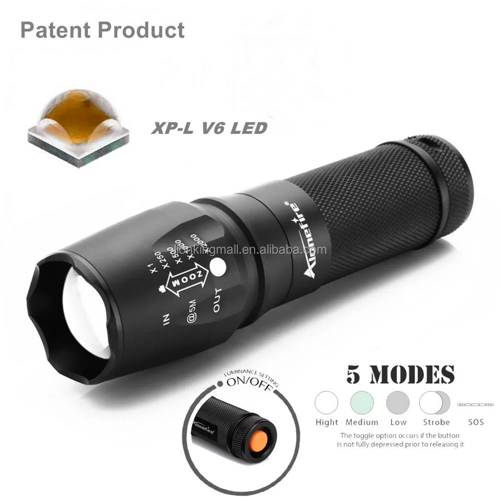 Alonefire X800 T6 L2 V6 Senter Taktis Zoom Torch Lampu Led Kuat Lampu ...