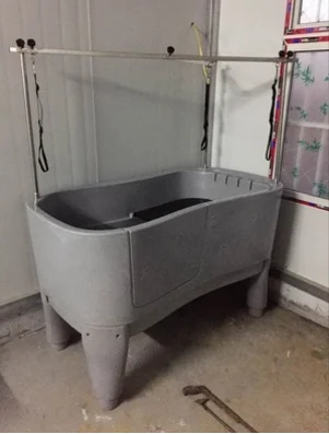 Large Plastic Dog Bath Tub - Grooming Pet Tub H-111