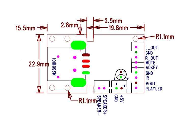 Mp3 Decode Board With Power Amplifier Wav Lossless Music Decoding Board ...