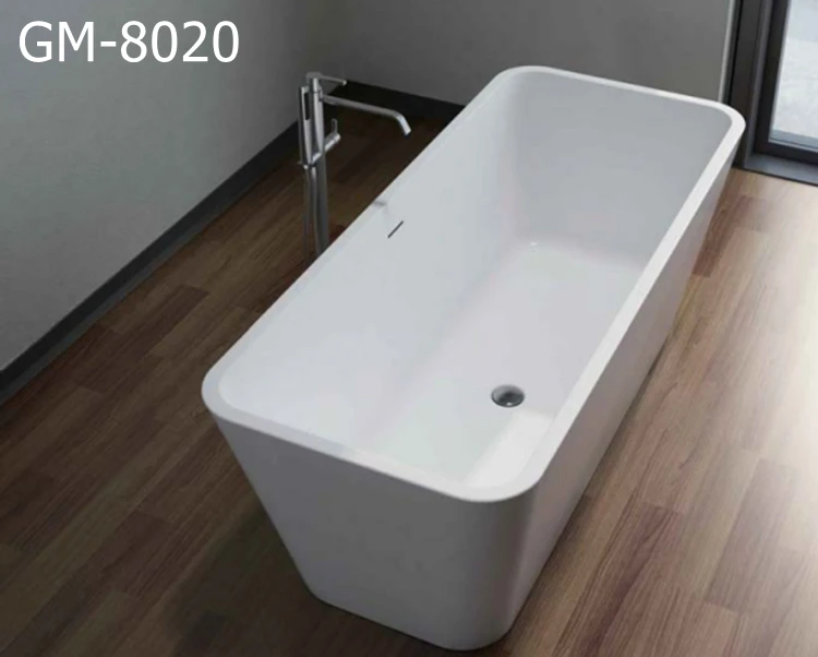 Modern Style Solid Surface Freestanding Bathtub Immersion Bath Soaking ...