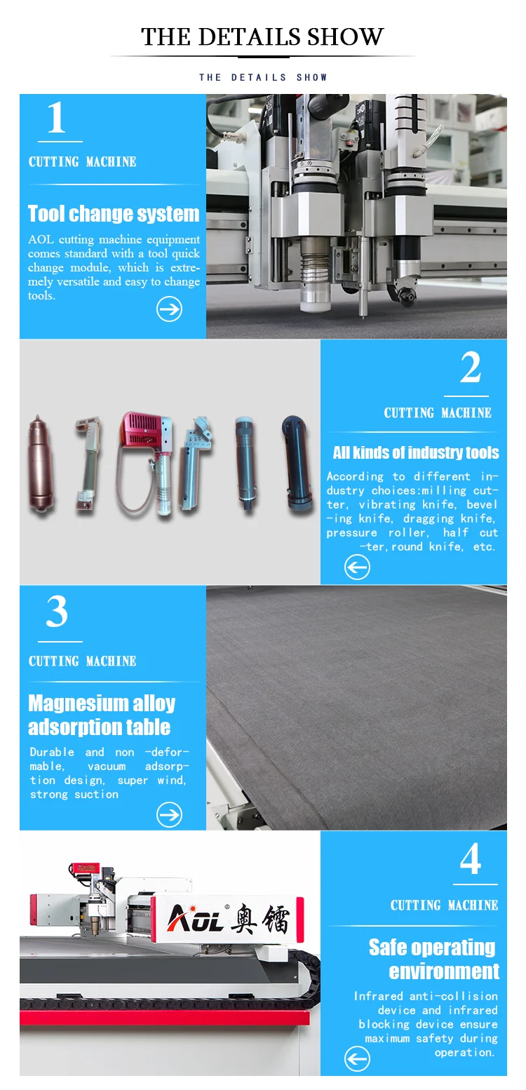 AOL new machines digital industrial cardboard box making cutter machine ...