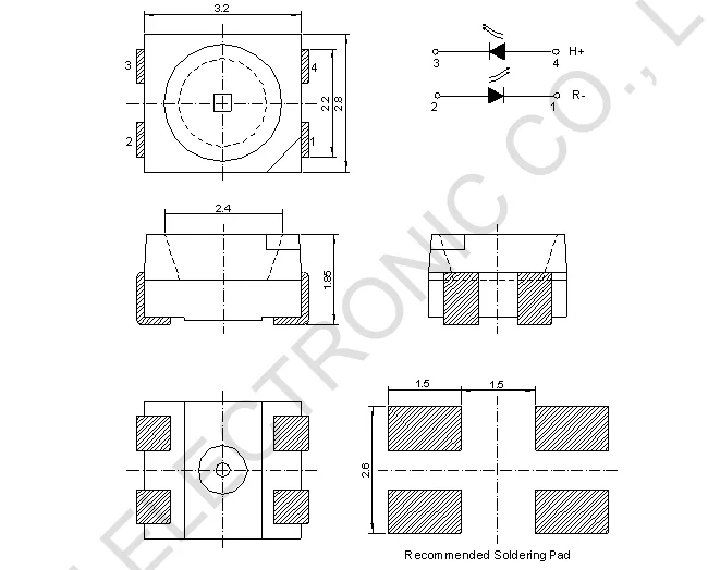 3528 30ma Red Green Bi-color 3528 Smd Led Datasheet - Buy Led Datasheet ...