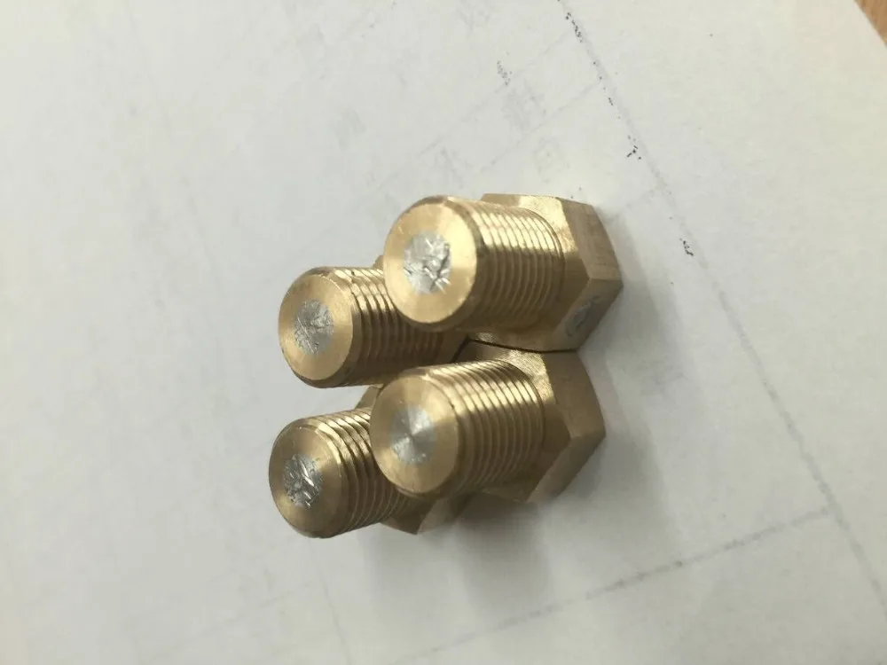 Refrigeration Brass Fusible Pipe Plug Npt 3/8" 1/2" Relief Temperature ...