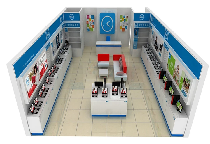 Modern Computer Shop Design - Elegant Display Furniture
