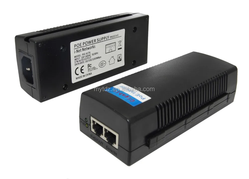 56v 30w Gigabit Poe Injector Adapter Power Supply,Ieee 802.3af/at ...
