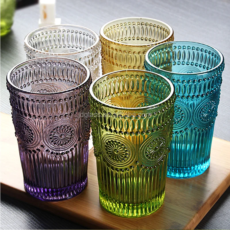 Colorful Glass Cup 300ml - European Style Beer Mug