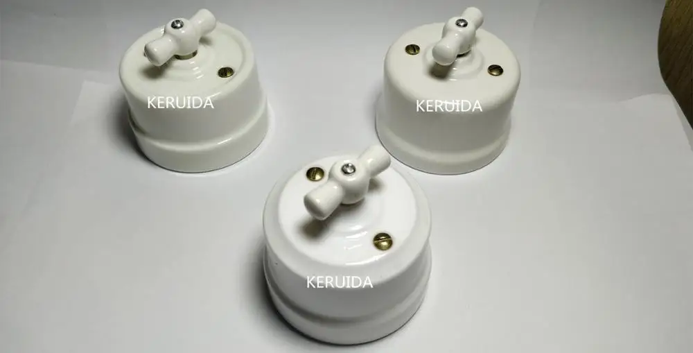 Black Porcelain Power Outlets/white Ceramic Wall Sockets/retro Style ...