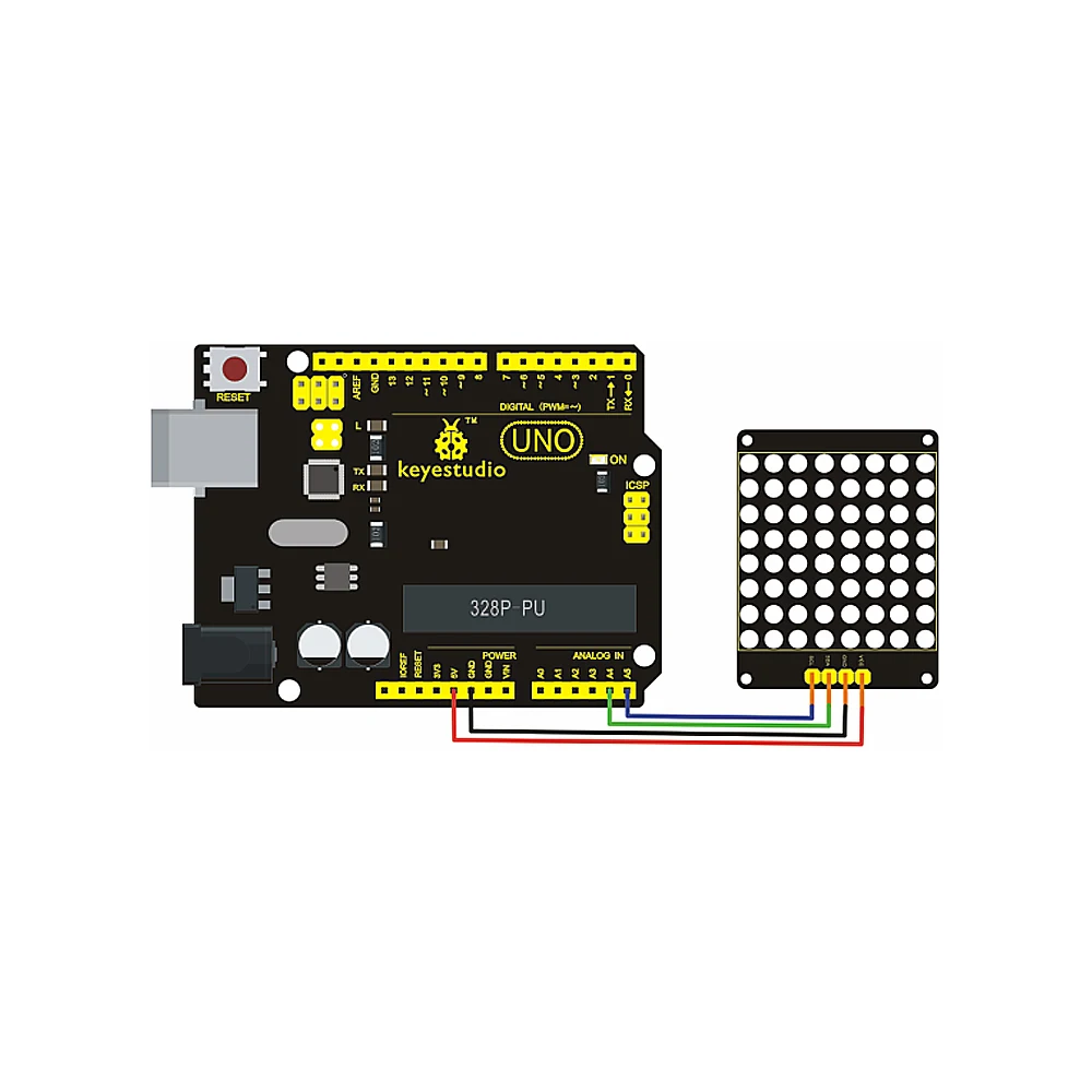 Keyestudio I2c 8x8 Led Matrix Module Ht16k33 - Buy Led Module,Led ...