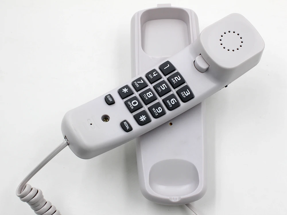 Basic Wall- Mount Landline Phone Slimline Telephone Home Office Phone ...