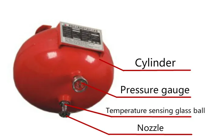 Fm200/hfc-227ea Ceiling Mounted Fire Extinguishers - Xingjin