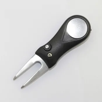 Black Plastic Switchblade Golf Divot Repair Tool With Iron Ball Marker ...