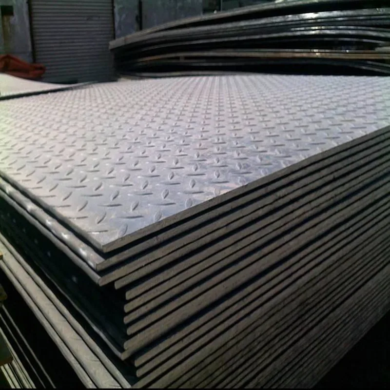A36 Ss400 Anti-slip Hot Rolled Diamond Pattern Steel Sheet For Foot ...