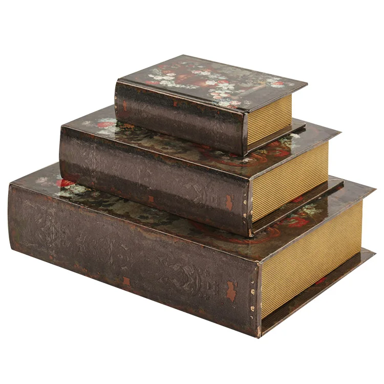 Personalized Decorative Vintage Wood Empty Fake Book Storage Box - Buy ...