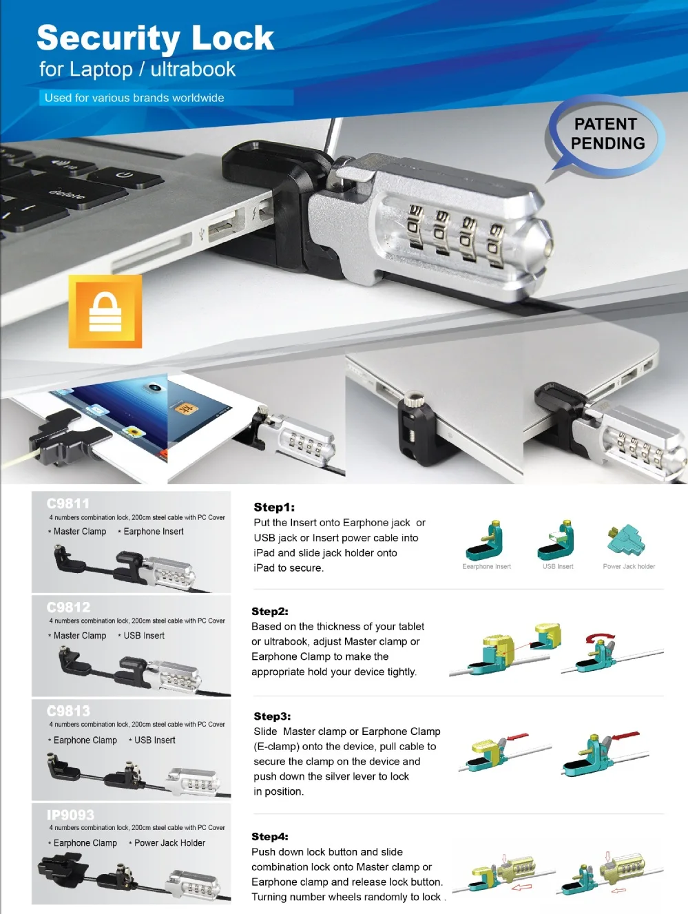Secure Your Laptop with Jin Tay's Multi-Function Notebook Lock