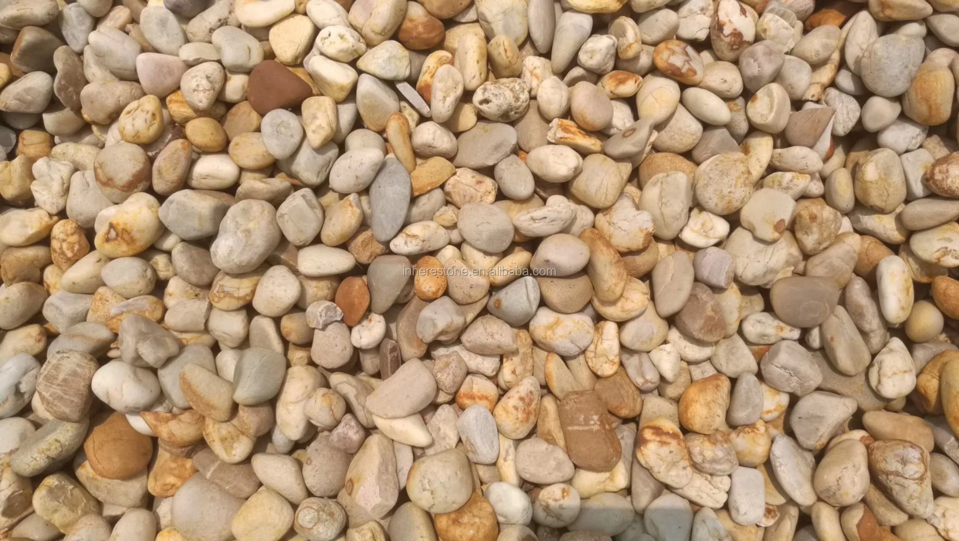 Rain Flower Stone Mixed Colors Garden Pebble Tile