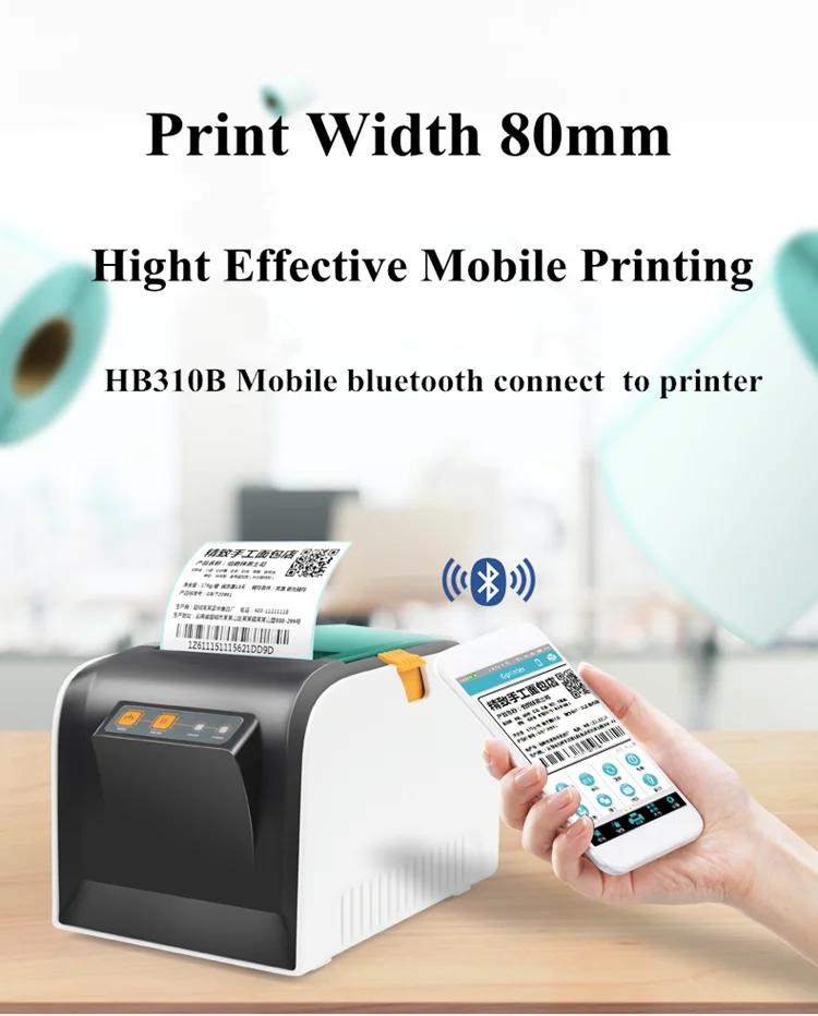 Gp3100tu Economic Mini Desktop Commercial 80mm Direct Thermal Label ...