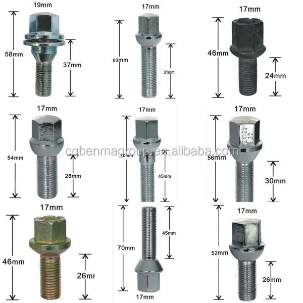 Various Of Wheel Bolt/nut/scew Factory Price High Quality - Buy Wheel ...