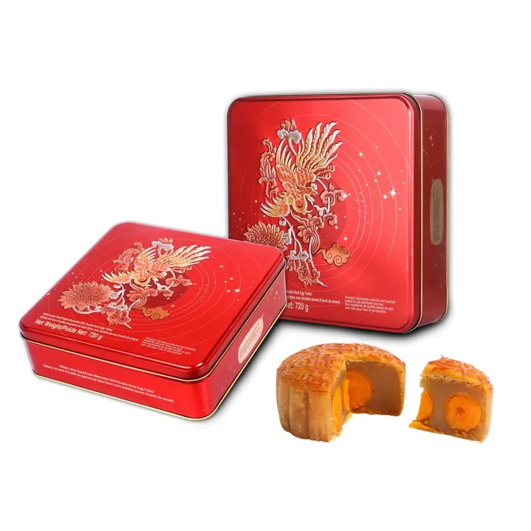 720g Chinese Mooncake Gift Luxury Tin Box Package - Lailihong