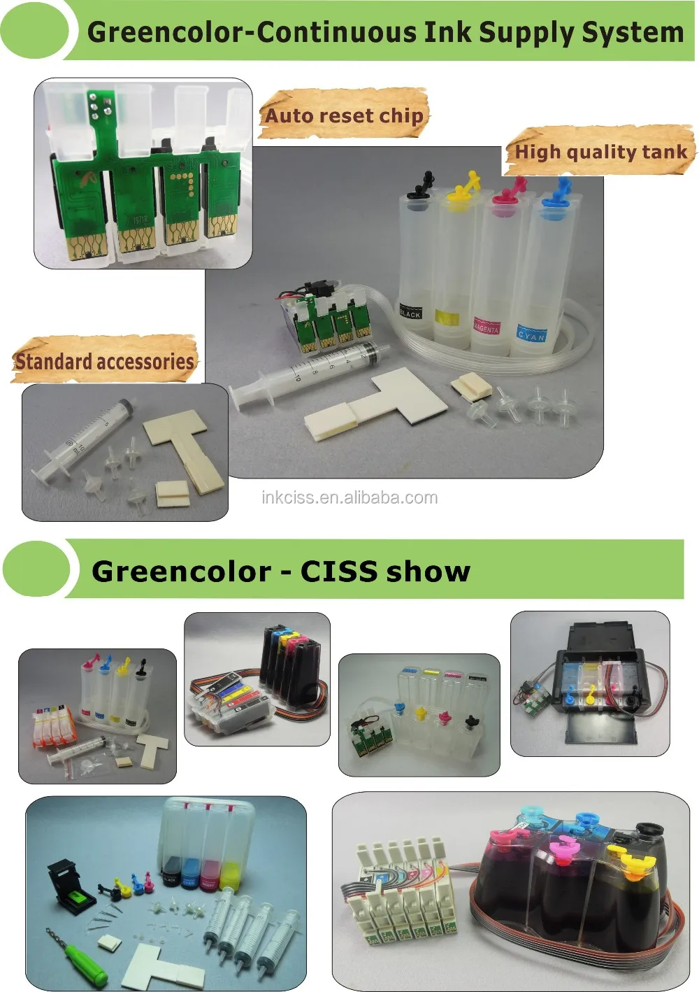 DIY Ciss - Universal Black Ink Tank for Epson, HP, Canon, Brother