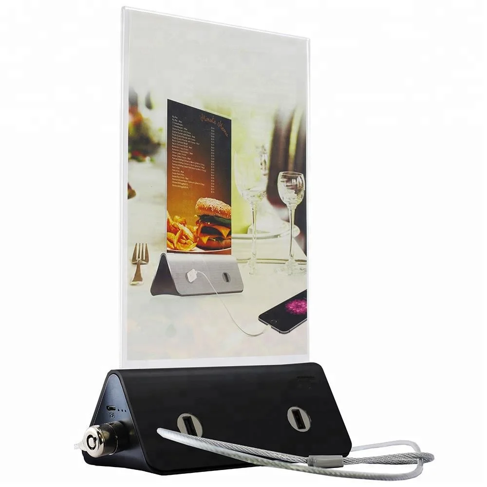 2024 New Product 10000mah Restaurant Table Menu Power Bank