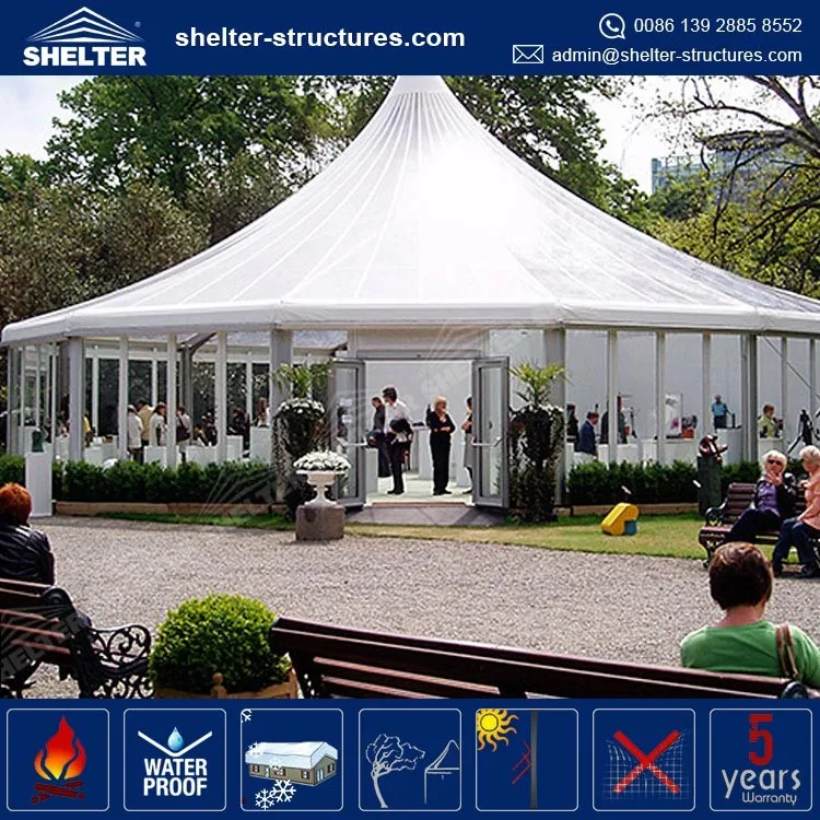 White Hexagon Wedding Party Tent Octagonal Frame Tent Marquee - Buy ...