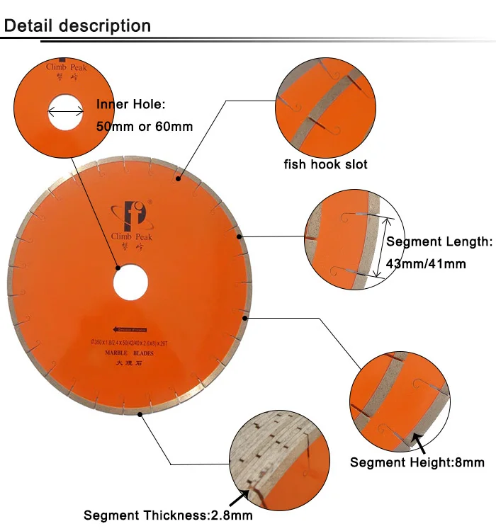 12" 14" Segmented Diamond Disc For Cutting Marble Glass - Buy Diamond ...