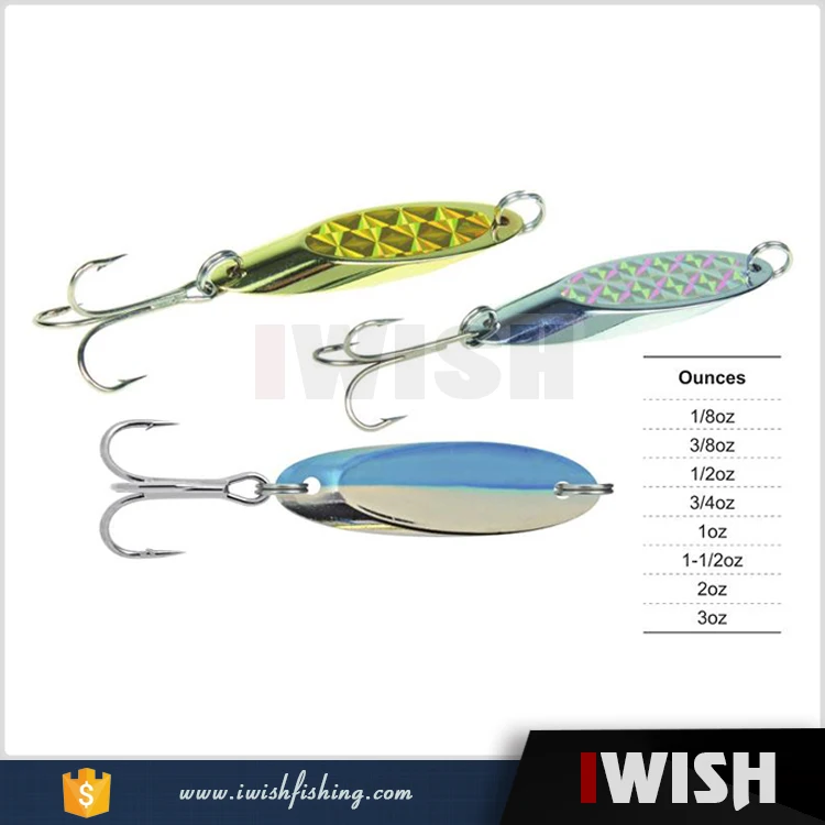 Quality Factory Hard Lure Iron Flash Sticker Bass Fishing Spoon - Buy ...