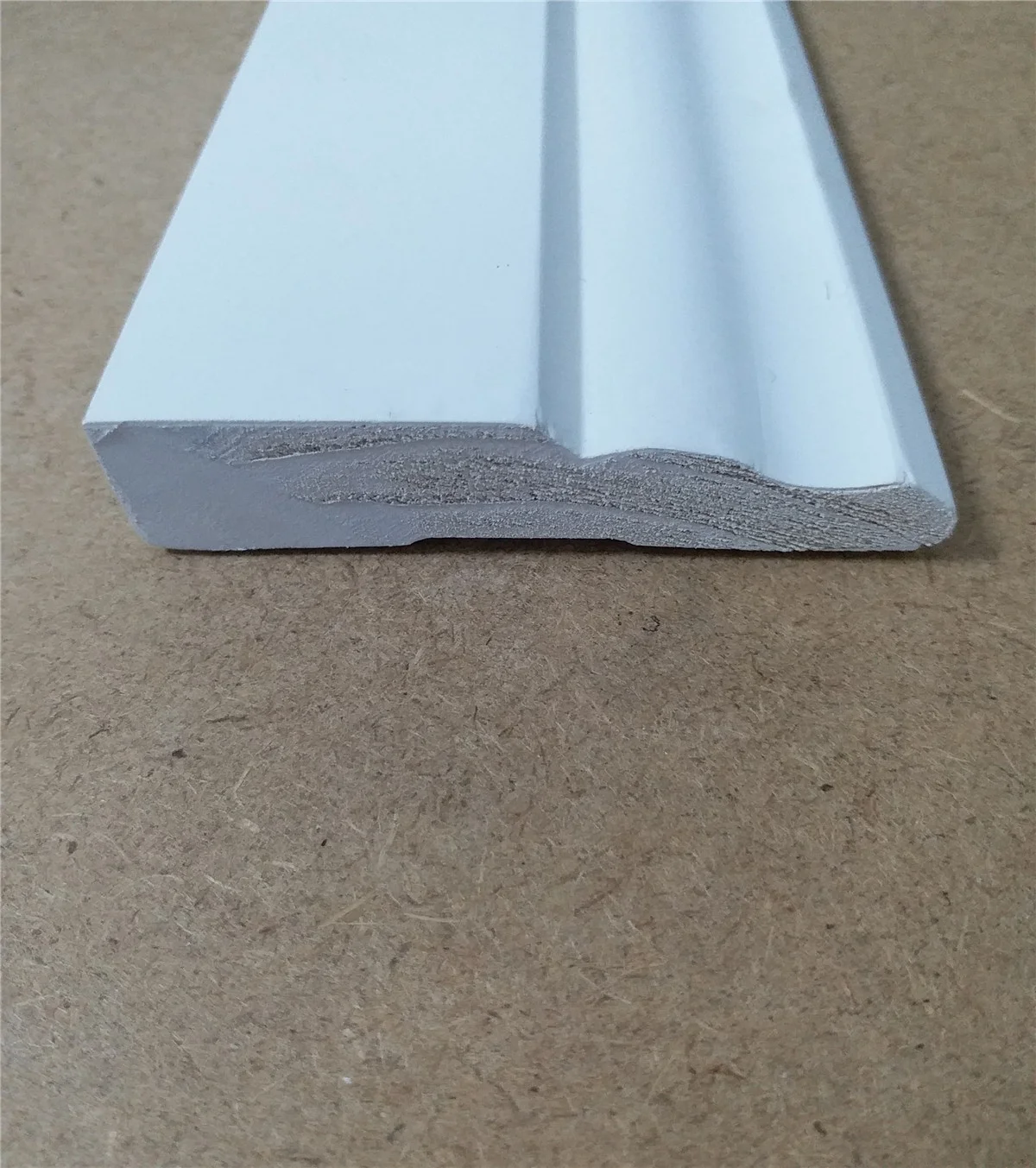 Waterproof High Quality White Primed Solid Wood Baseboard - Buy ...