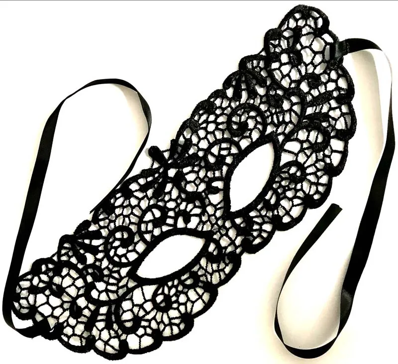 Fashion 1 Set Black Sexy Lace Eye Mask With Sexy Round Lace Nipple ...