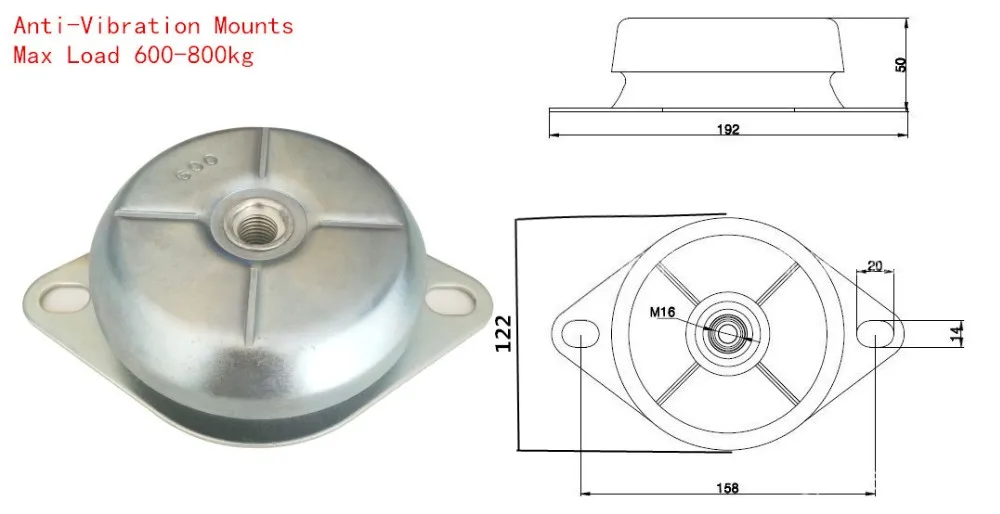 Feet Pad Damper Engine Generator Rubber Mounts - Anti Vibration