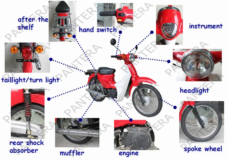 110cc Vintage Kids’ Gasoline Motorcycle - Classic Ride