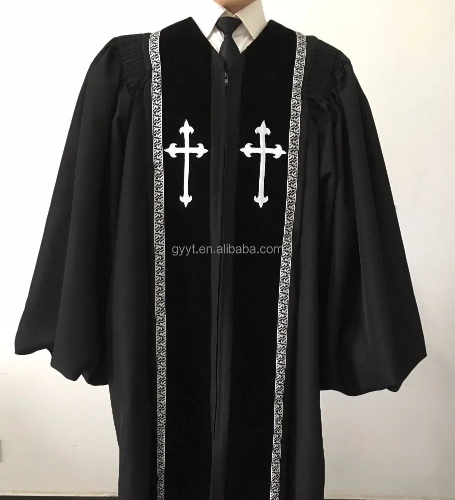 Luxury Custom Black Stock Clergy Robes Cassock - Buy Chasuble,Cassock ...