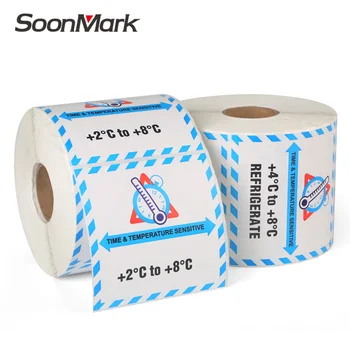 Time & Temperature Indicator Label Adhesive Warning Caution Stickers ...