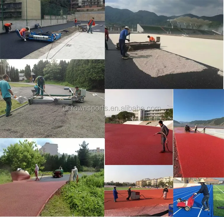 Spray Coat Rubber Running Track Flooring - Durable & Customizable